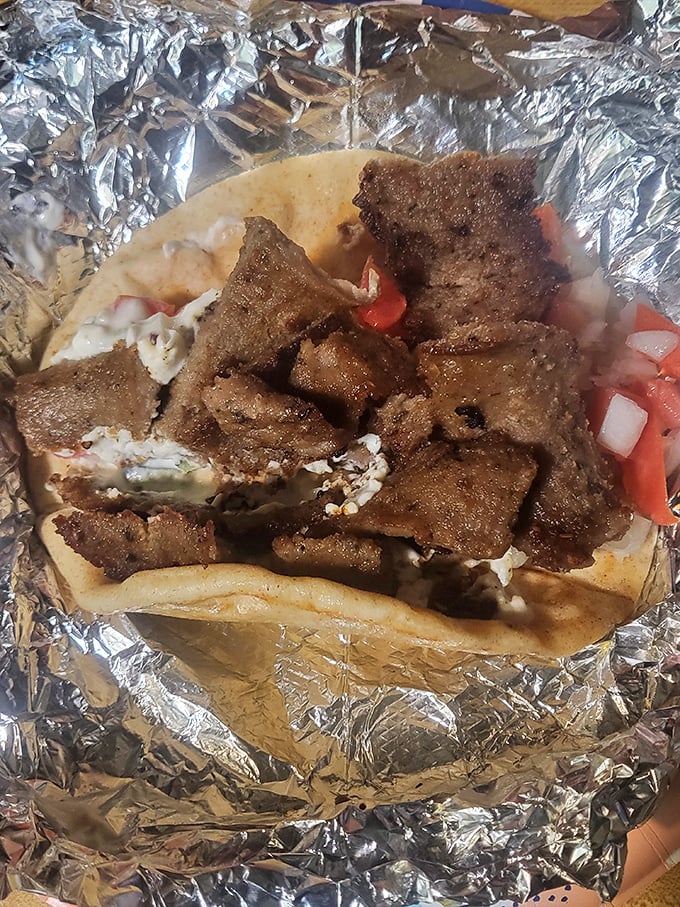 Foil-wrapped happiness that transforms your car into a mobile Greek island. Worth every inevitable sauce drip.