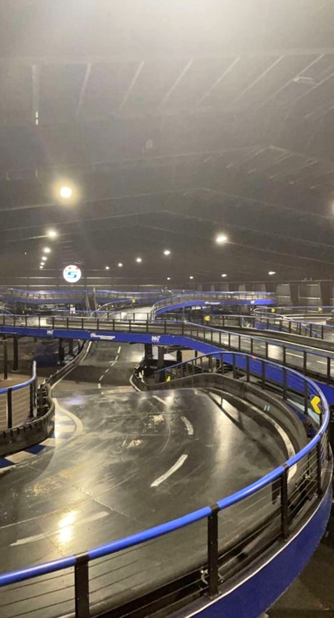 Racing heaven in multi-level glory. Those hairpin turns separate the Sunday drivers from those harboring secret Formula 1 fantasies.