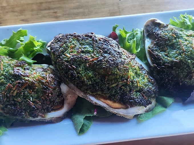 Vibrant green herbs meet briny oysters in a marriage so perfect it deserves its own reality show: "Herb Weds Shellfish."