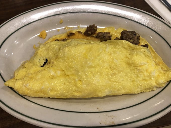 This sausage and cheese omelet doesn't need fancy plating or garnish&mdash;it's the breakfast equivalent of a perfectly tailored suit, classic and always appropriate.