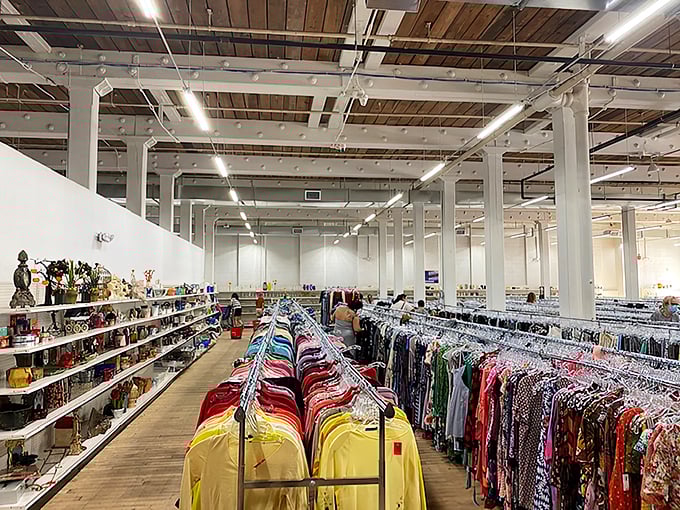 The vastness of this thrifting paradise makes you feel like an explorer discovering uncharted territory. Indiana Jones never had it this organized!