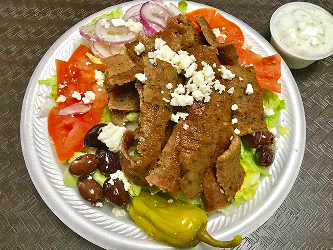 Crispy, savory, and packed with Mediterranean goodness! This gyro salad is a flavor explosion, proving Greek cuisine shines in every bite.