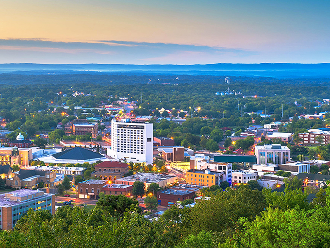 From above, Malvern nestles into the Ouachita foothills like it was designed by a landscape artist with a flair for the picturesque.
