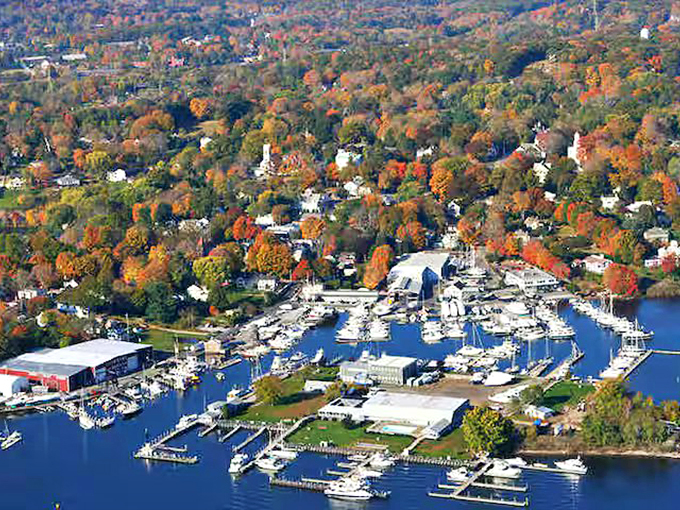 From above, Essex reveals its true character&mdash;a perfect marriage of colonial village and working harbor where boats nestle like colorful toys in a nautical bathtub.