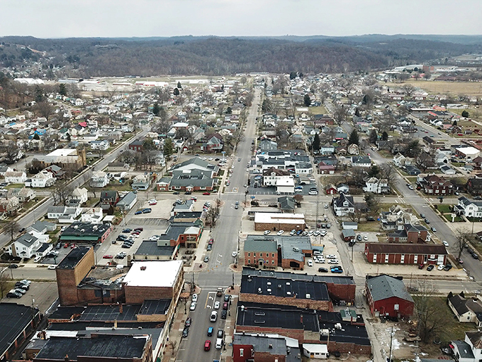From above, Logan reveals itself as a perfect patchwork of small-town life nestled among nature's splendor.