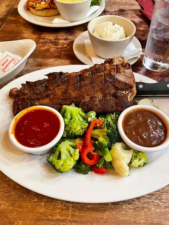 These ribs aren't just falling off the bone &ndash; they're practically filing for independence. The Guinness BBQ sauce should be bottled and sold as liquid happiness.