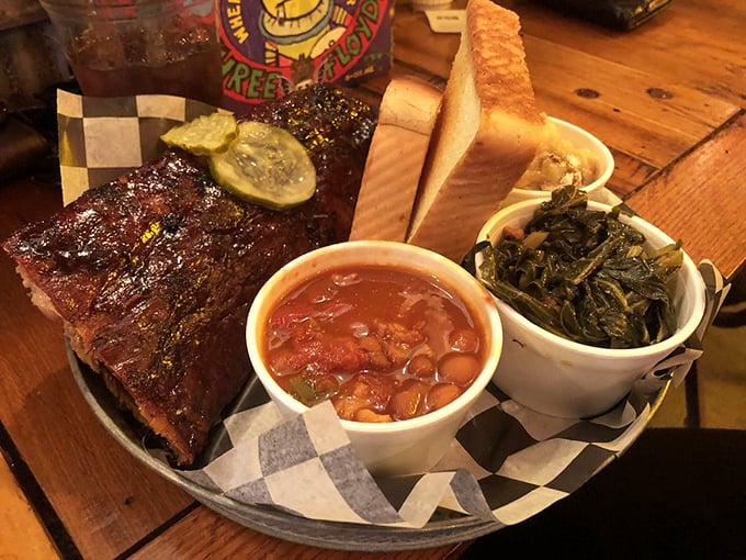 These ribs don't just fall off the bone&mdash;they perform a graceful dance between tender and textured. The beans and greens provide moral support.