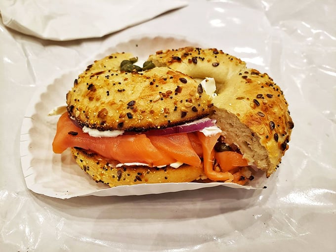 The everything bagel&mdash;nature's way of saying "more is more"&mdash;cradles silky salmon and cream cheese in a marriage that's lasted longer than most Hollywood couples.