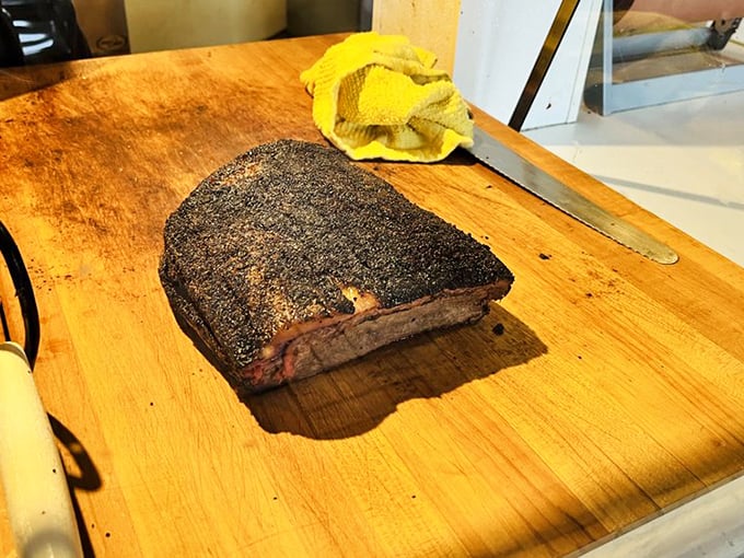 The bark on this brisket is like nature's candy&mdash;peppery, deeply caramelized, and protecting meat tender enough to make a Texan weep.