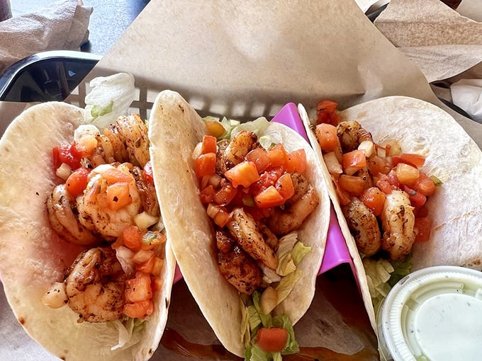These blackened shrimp tacos don't need a passport to deliver international flavor&mdash;just fresh ingredients and a chef who knows what's what.