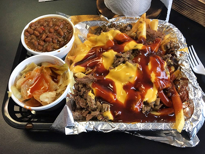 These loaded nachos aren't messing around&mdash;a mountain of pulled meat, cheese, and sauce that turns chip-and-dip into a full-contact sport.