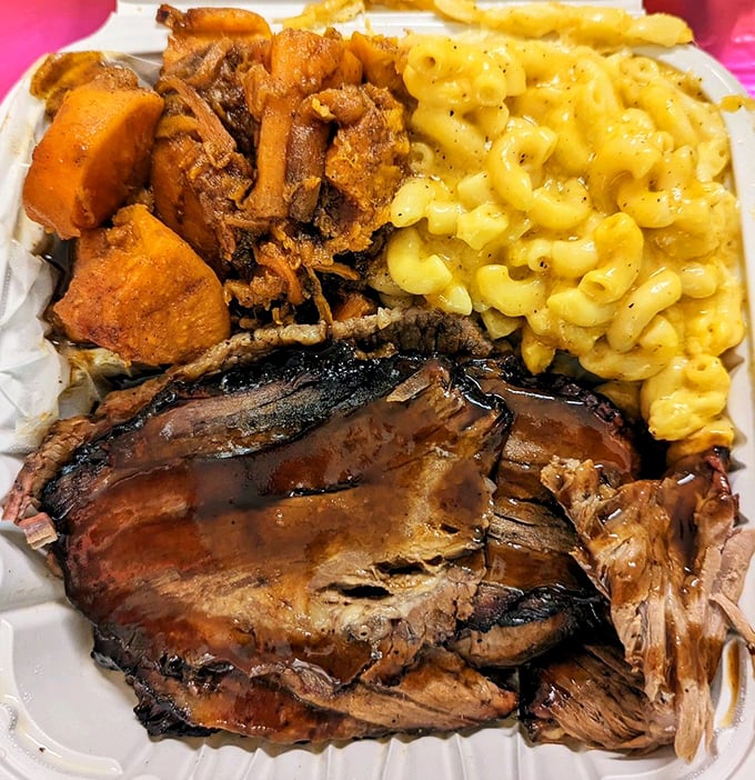 This brisket has clearly been smoking longer than most rock bands. The mac and cheese provides the perfect backup vocals.