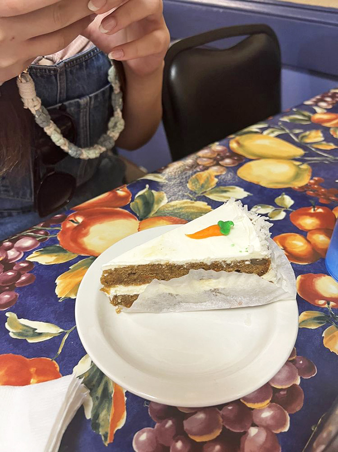 Look at those moist layers! This carrot cake has the perfect frosting-to-cake ratio that would make even non-cake-lovers reconsider their life choices.
