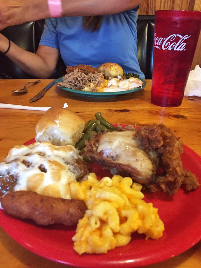 A plate that would make your Southern grandmother proud &ndash; complete with fried chicken that deserves its own fan club.