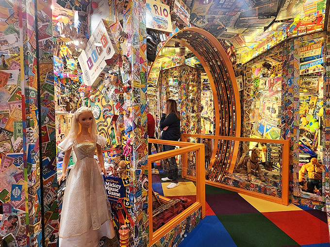 Step through this portal at Castle Noel and suddenly you're Alice tumbling down a rabbit hole of nostalgic holiday wonder.