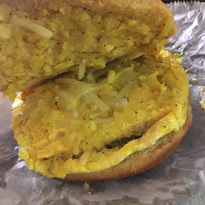 Peek inside a Cheesy Western and you'll find the secret to happiness: a perfectly grilled patty, melted cheese, and eggs scrambled right into the mix.