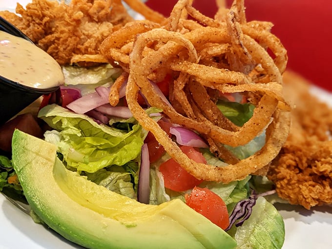 The Chicken Club Salad &ndash; where "salad" is just a technical term for "delicious things arranged on lettuce."