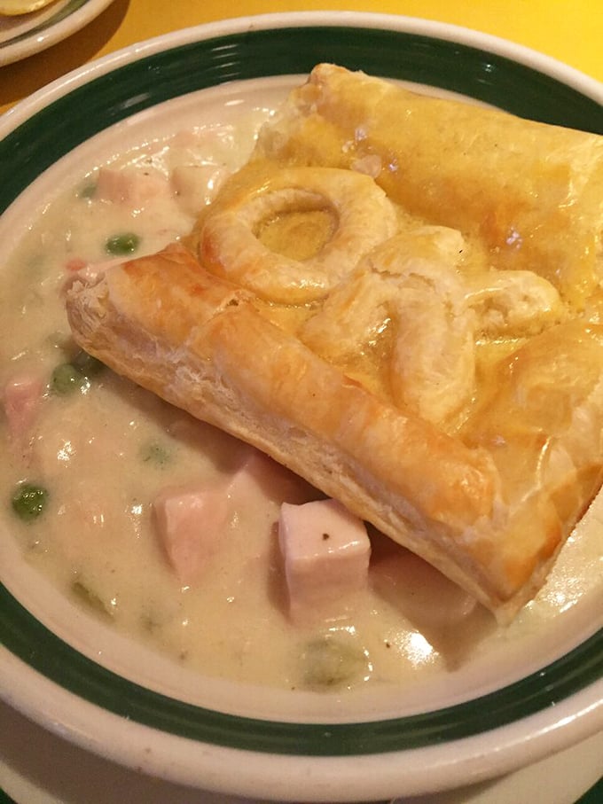 This chicken pot pie isn't just comfort food &ndash; it's therapy in a crust, with chunks of chicken playing hide-and-seek in velvety gravy.