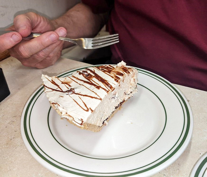The chocolate peanut butter pie looks like it should have its own agent. Reese's cups everywhere are feeling deeply inadequate right now.