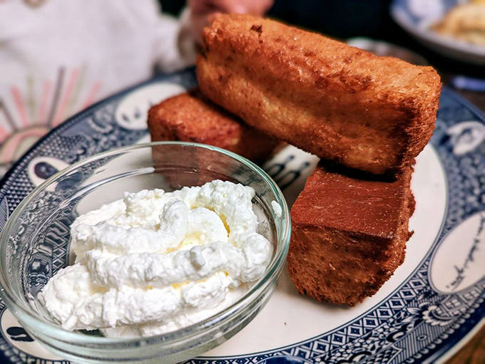 These French toast sticks aren't messing around. Paired with fresh whipped cream, they're what breakfast dreams are made of.