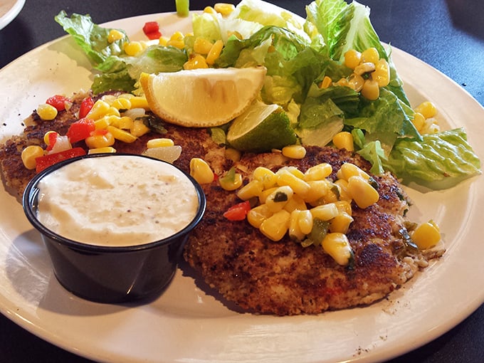This blackened fish dish with corn relish is summer on a plate. The chef clearly understands that simple ingredients deserve respectful treatment.