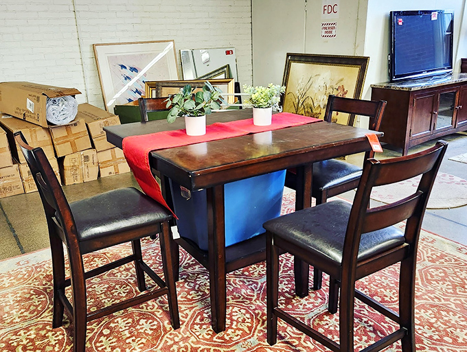 This dining set isn't just furniture; it's a future family heirloom waiting for its next chapter of dinner conversations and holiday gatherings.