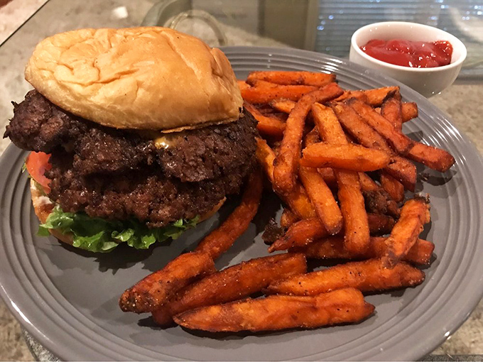 Not all heroes wear capes &ndash; some come with sweet potato fries and a burger that requires both hands and a strategy.