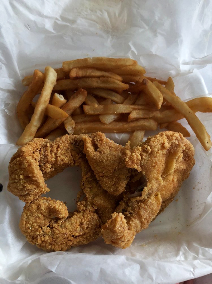 This catfish didn't just get battered&mdash;it got the royal treatment. That golden cornmeal crust is what midwestern dreams are made of.
