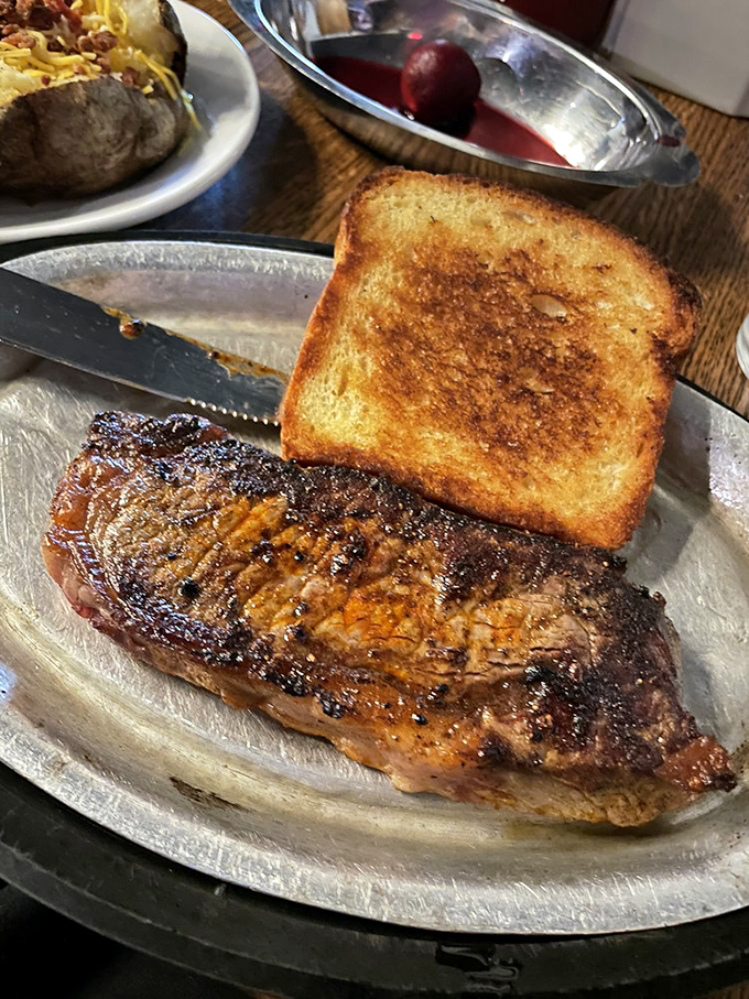 Toast isn't just for breakfast anymore&mdash;it's the perfect companion for a KC Strip that speaks the universal language of "oh my goodness."