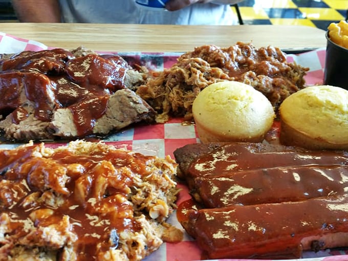 The BBQ sampler that answers the eternal question: "Why choose one meat when you can have them all?" A diplomatic solution to delicious indecision.