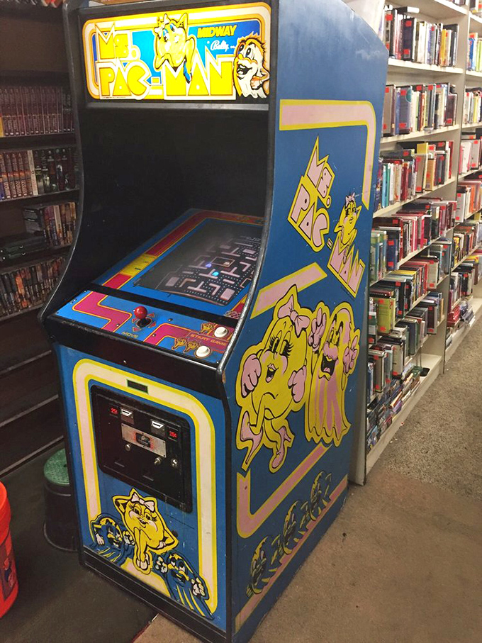 Between chapters, challenge Ms. Pac-Man to a round. This vintage arcade cabinet proves Gardner's preserves more than just books.