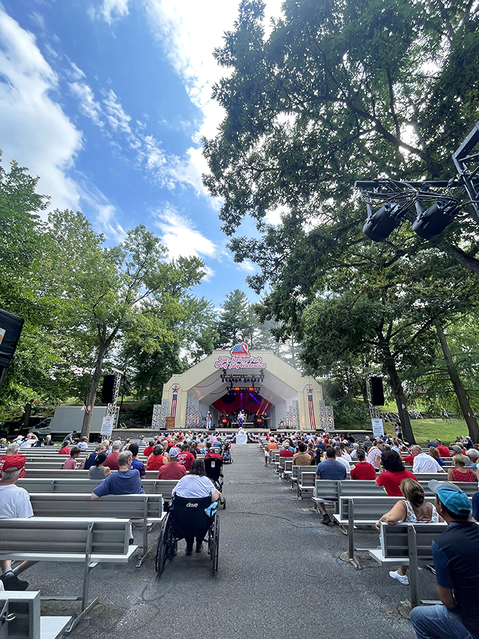 Summer concerts in the park bring the community together, where lawn chairs and live music create the kind of evening that makes winter worth enduring.