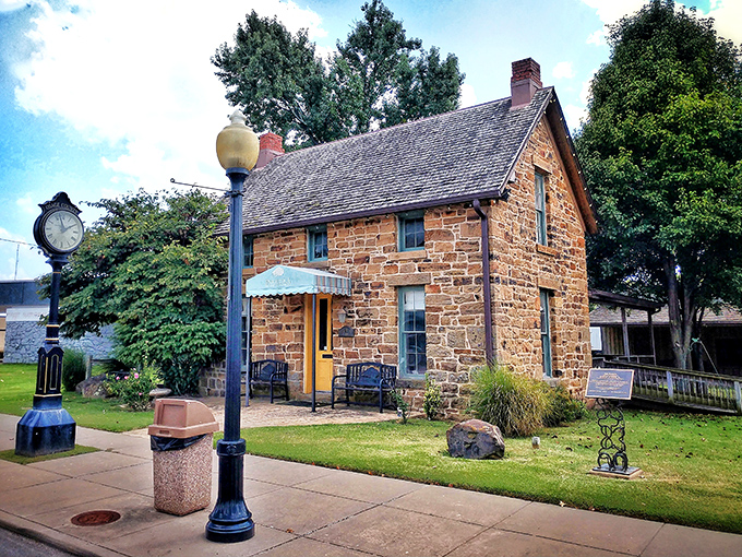This stone cottage could be the setting for a Hallmark movie, but it's actually Pawhuska's Chamber of Commerce&mdash;history with a purpose.