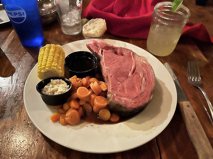 This isn't just dinner&mdash;it's a carnivore's dream come true. The prime rib at Rustler's Rooste has converted more vegetarians than a bacon shortage.