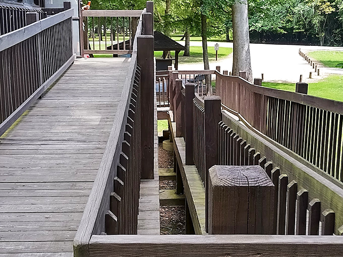This wooden walkway offers universal access to nature's splendor, proving that the best views in Missouri don't require mountaineering skills.