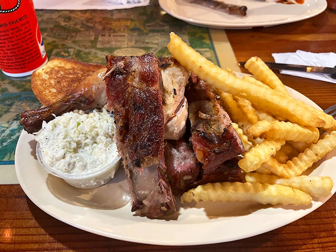 These ribs don't just fall off the bone &ndash; they practically leap into your mouth, bringing decades of smoke-perfected flavor along for the ride.