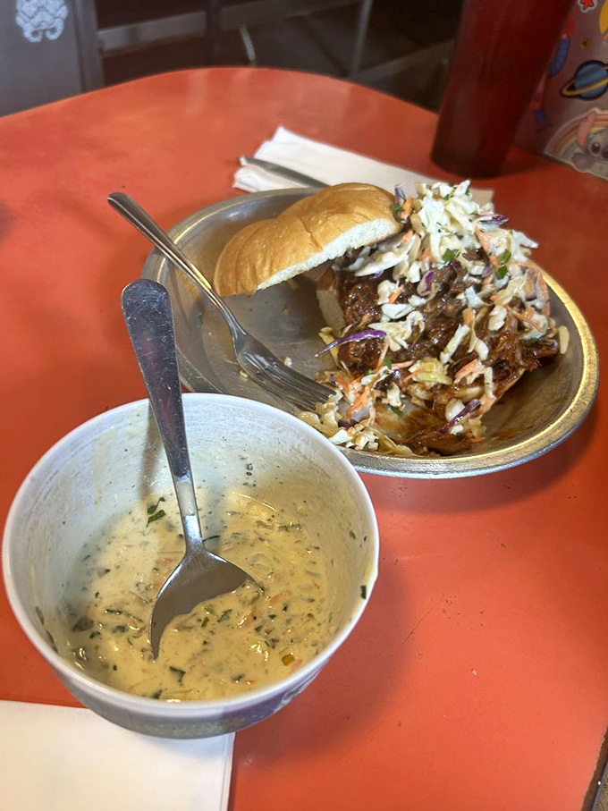 The Ripley sandwich believes you should believe in bold flavors&mdash;slaw that adds crunch and a sauce that would make even xenomorphs salivate.