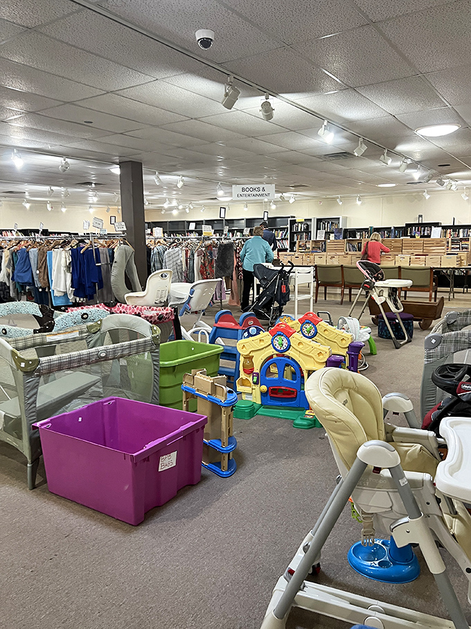 Where baby gear meets bibliophilia – one shopper's outgrown stroller becomes another family's first set of wheels.