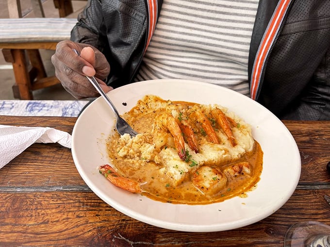 Shrimp and Grits: Southern comfort meets seafood luxury. Those plump shrimp lounging on creamy grits are basically having a spa day in that sauce.