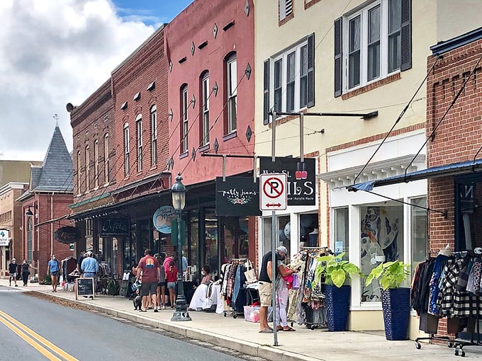 Shopping becomes a social event on Berlin's sidewalks. When merchants bring their treasures outdoors, the street transforms into a community gathering that would make any mall green with envy.
