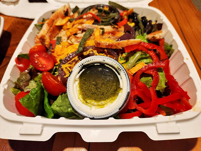 This isn't just a salad; it's a colorful fiesta where grilled chicken, peppers, and fresh greens throw the healthiest party in town.
