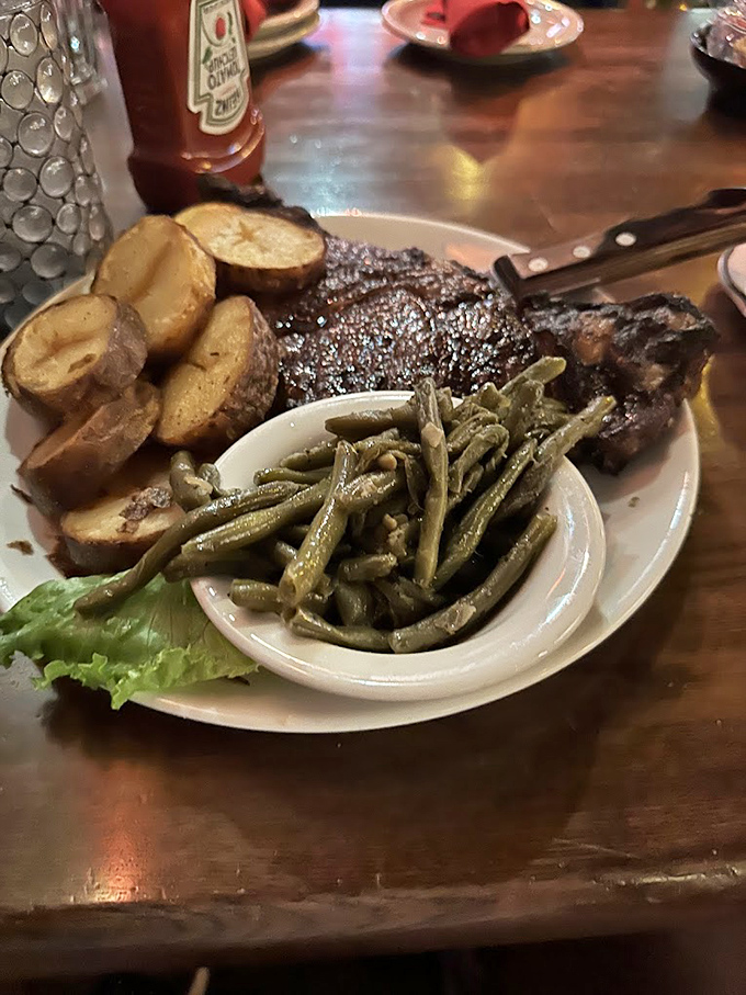This isn't just a steak&mdash;it's a masterclass in simplicity. Seasoned, seared, and served alongside potatoes that know their supporting role.