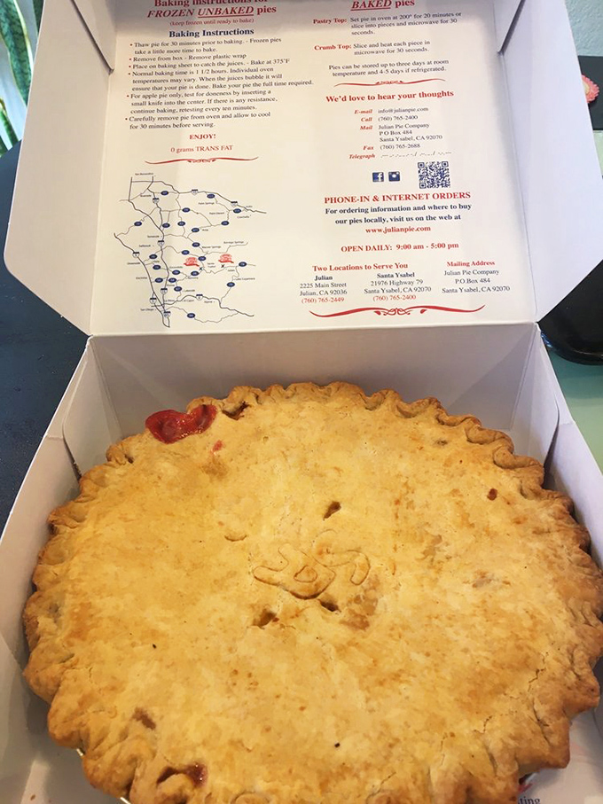 Pie to go: the ultimate souvenir that makes your car smell like heaven and tests your willpower all the way home.