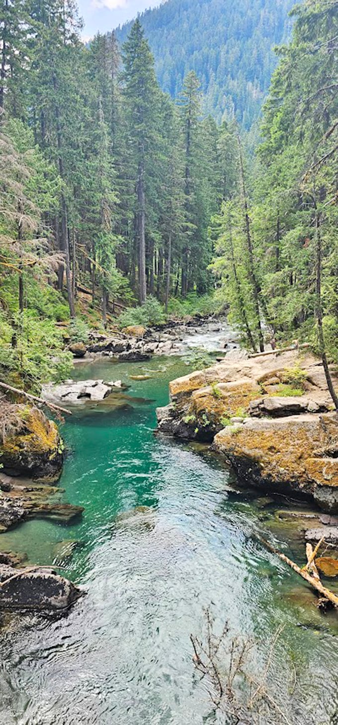 This isn't just water &ndash; it's liquid turquoise carving its way through ancient stone, telling geological stories that make our human dramas seem delightfully insignificant.