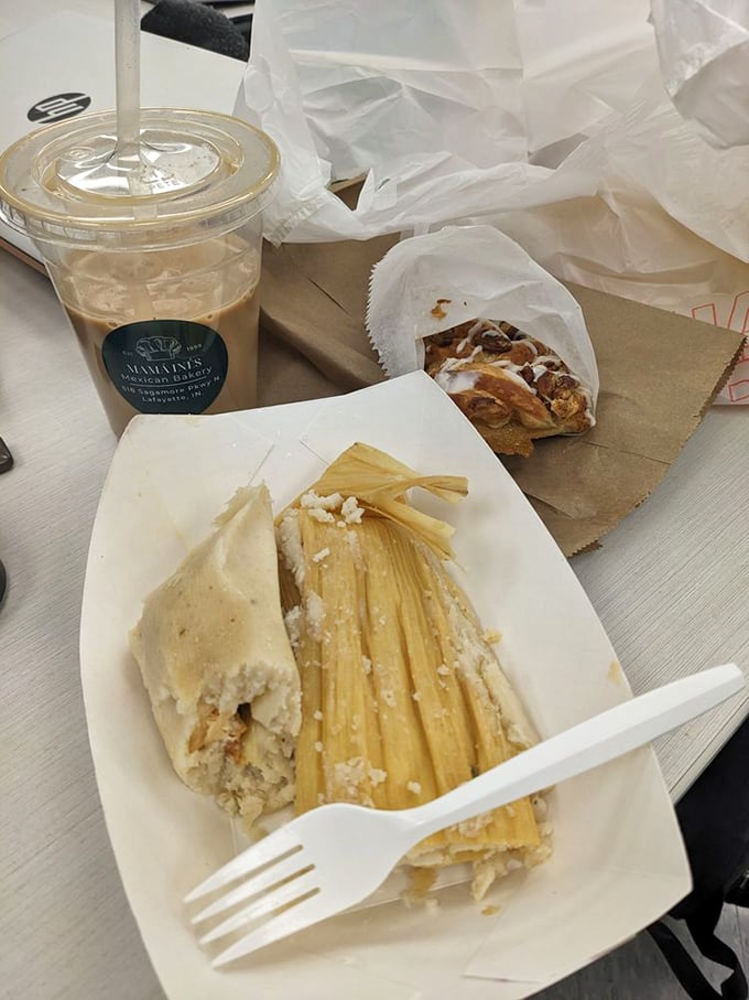 The perfect pairing: a creamy horchata alongside a freshly unwrapped tamale. Some relationships are just meant to be, like peanut butter and jelly, but better.