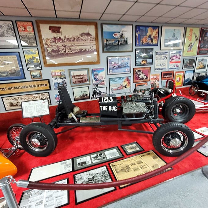 "The Bug" crawls into history as one of drag racing's pioneering machines. Simple, purposeful, and absolutely glorious in its raw functionality.