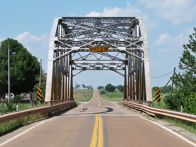 This classic truss bridge isn't just a way across&mdash;it's a portal to Perry's countryside, where Oklahoma's endless horizon beckons adventurous souls.
