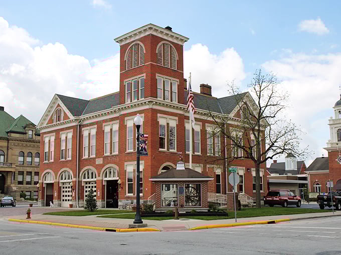 This stately red brick building anchors downtown with its distinctive tower&mdash;architectural eye candy from an era when public buildings were built to inspire.