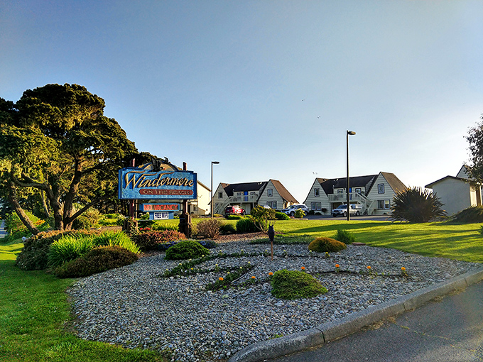 The blue-trimmed Visitor Center welcomes travelers with the kind of genuine hospitality that makes you want to cancel your return flight.