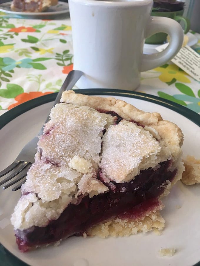 The perfect blueberry pie doesn't exi&mdash; Oh wait, here it is! Sugar-dusted crust barely containing its purple treasure.